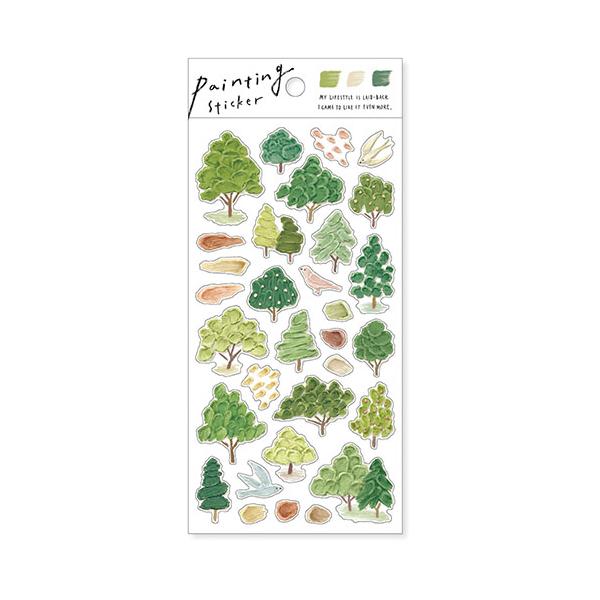 絵の具を塗った筆跡のような立体感がかわいいシールです。手帳や手紙のデコレーションに。●素材:透明PET・マットニス●シールサイズ:縦175×横90mm