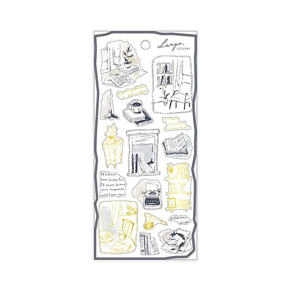 洒落たラフさがポイントのイラストシールです！自分で描けそうで描けない、雰囲気のあるイラストを楽しむことが出来ます。さまざまなシールやペーパーなどを重ねて、デコレーションのアクセントにするのもオススメ♪同種類のカラーバリエーションも豊富！好き...