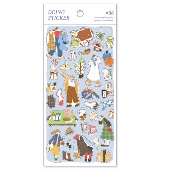 海外の生活をテーマにしたイラストシールです。買い物をしていたり、散歩をしていたり。日常の様子を描いたシールなのでスケジュール帳へのデコにもおすすめです。●シールサイズ：縦175×横90mm●素材：マスキングテープ