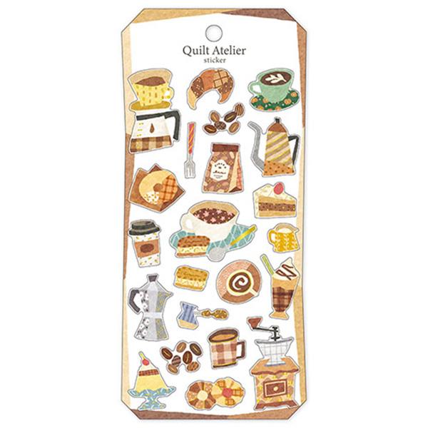 キルトアトリエステッカー（Quilt Atelier Sticker）は、モチーフの一部にパッチワークのような模様が入った、おしゃれなイラスト柄シール！さりげなく入った金箔と、風合いのある和紙素材がさらに特別感を演出！一味違う上品で華やかな...