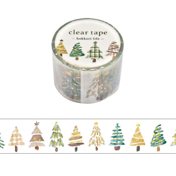 ウインターデザインの箔押しクリアテープに新デザインが登場!あたたかなイラストタッチと金箔が、ほっこり華やかに彩ってくれます。透け感のある素材なので、紙素材やシールの上に重ねて貼るのもおすすめです。PET素材の為、水に強く耐久性にも優れ、ラッ...