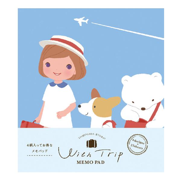 あたたかなぬくもりのイラストが魅力的なヨモギ田リョオコさんとのコラボ商品が新登場！女の子とどうぶつたちがいっしょに旅をしているほっこりかわいいイラストに注目です！4柄入って100枚綴りなのでたくさんお使いいただけて大活躍すること間違いなしで...