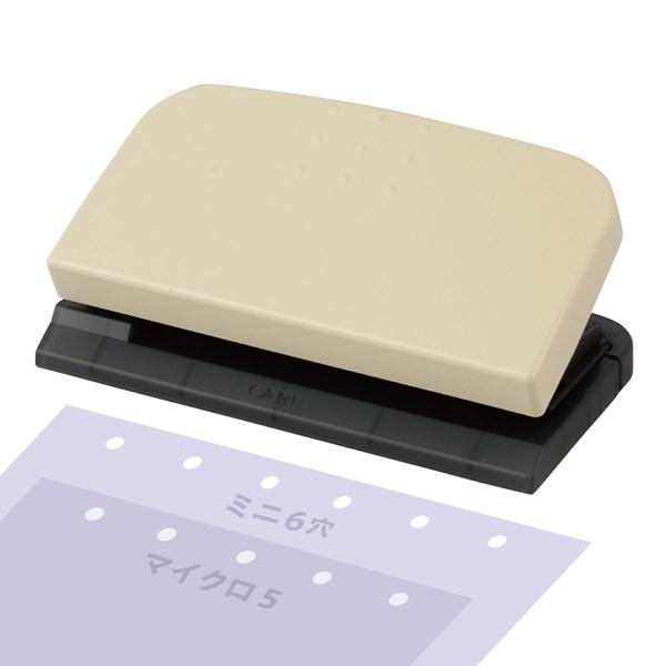 マイクロ5(M5)とミニ6穴(M6)のリフィルが簡単に作れるミニサイズ手帳用穴あけパンチです。多くのミニサイズ手帳に採用されている3.5mm径を穿孔できます。好きな用紙をリフィル化しシステム手帳にファイリングできます。ハンドルロック付で外出...