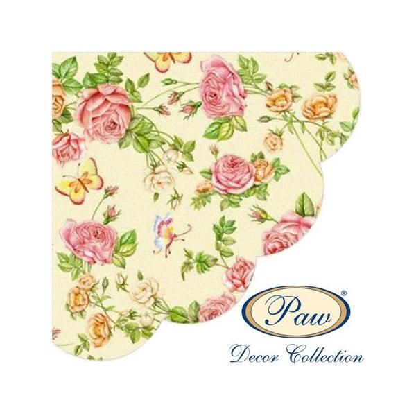 スカロップカットがキュートな丸いペーパーナプキン！縁の部分が波型にカットされ、エンボス加工されたかわいいデザインのペーパーナプキンです♪広げるとお花のような形に見える、サークルタイプ！キレイなお花や蝶のデザインです。日常使いはもちろん、パー...