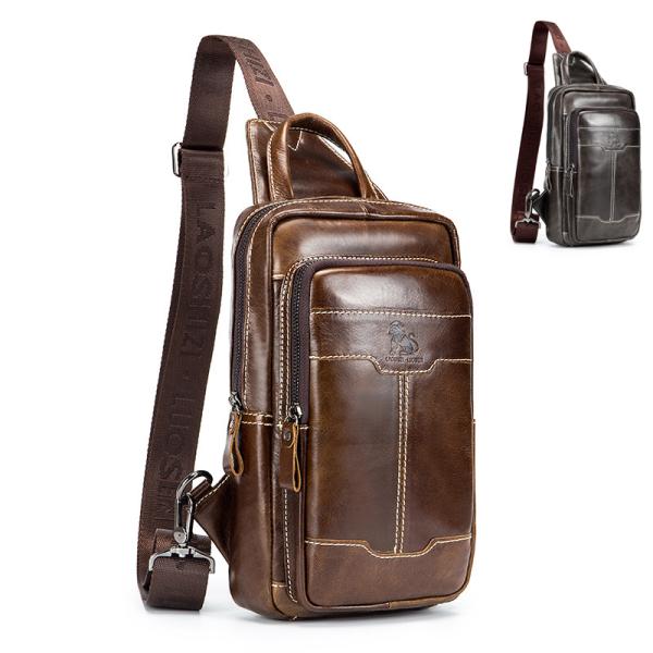 ◆素 材：牛革◆カラー：   ブラウン  コーヒー  ブラック◆サイズ：28 cm * 27cm * 7.5cm◆重 さ：480g【天然牛革素材を贅沢に採用】上質なレザーを採用し、キメが細かくて、柔らかいと軽く手触りの良い特徴を持っているシ...