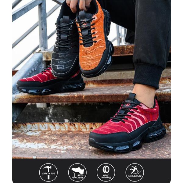 安全靴 あんぜん靴 作業靴 鋼先芯 通気 耐滑 耐摩耗 おしゃれ スニーカー 衝撃吸収 厚底 メンズ レディース 黒 赤 ワーク シューズ 安全性：つま先部分に鋼製の先芯を入れた、金槌や刃物などからつま先を保護できます。靴底はケブラー中底も...
