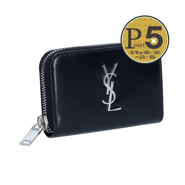 サンローランパリ SAINT LAURENT PARISフロントのYSLイニシャルをかみ合わせたロゴがエレガント。光沢のあるレザーが高級感を漂わせます。内側は3室構造でコインの取り出しもスムーズです。コンパクトながらスタイリッシュな大人の雰...