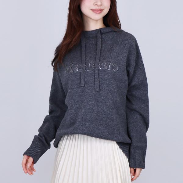 エス マックスマーラ S MAX MARA キラキラブランドロゴがポイント。ウールとカシミアのソフトな肌触りが心地いいニットは、シンプルなデザインなので幅広いコーディネートをお楽しみいただけます。【サイズ（約）】-【仕様】-【素材】ウール ...