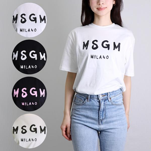 エムエスジーエム MSGM ブランドロゴが目を引くTシャツ。ボトムスを選ばないシンプルなデザインのTシャツは、主役のトップスとしてワンランク上のカジュアルスタイルを実現します。キッズサイズのアイテムですが、大人も着用OKです。【サイズ（約）...