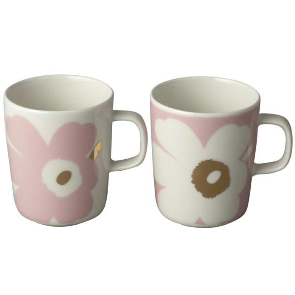 マリメッコ MARIMEKKOウニッコ柄が施された「Juhla Unikko」マグっカップセット。【サイズ（約）】容量250ml 高さ9.5cm 直径8cm  【仕様】【素材】磁器【カラー】【付属品】【注意】割れ物につき取り扱いにはご注意く...