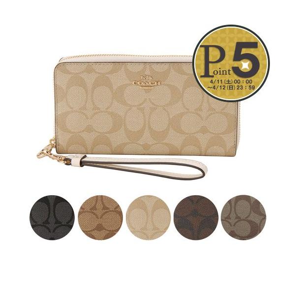 コーチ COACHコーチの象徴的なシグネーチャー柄の長財布です。シンプルなフォルムにフロントのブランドロゴがワンポイント。取り外し可能なストラップ付きで手を通して持ち運びできるのもうれしいポイント。プレゼントにもおすすめ。【サイズ（約）】縦...