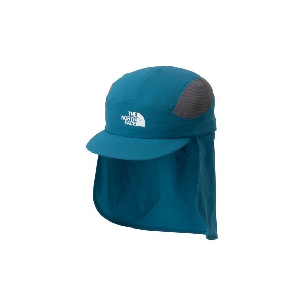 ランニング時の暑さと日差しに対応できるランシールドキャップ・シールド部分はスナップボタンで着脱可能・UVプロテクト（UPF50+、紫外線カット率95%以上）・通気性、UVカット、遮熱性を備えたTHE NORTH FACE独自素材「BREEZ...