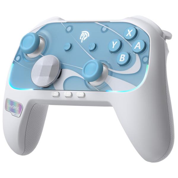 Switch 2 コントローラー PC、Switch2のスリープを解除できる連射機能付、EasySMX S10 Switch2 ゲームパッド 無線 、ラー 磁気式交換可能、RGB バックライト、TMR ジョイスティック付きゲーム コントロー...