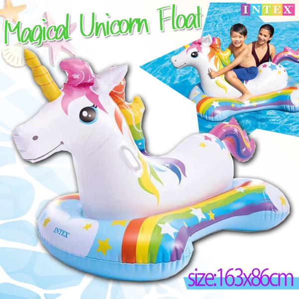 【商品名】マジカルユニコーン フロート【商品詳細】ビッグサイズなユニコーン型のキッズフロートです。レインボーでゴージャス感満載♪お子様のひと夏の思い出にぴったり。取っ手付きなので体を支えやすく、落下を防いでくれる安全仕様です。【サイズ】約1...