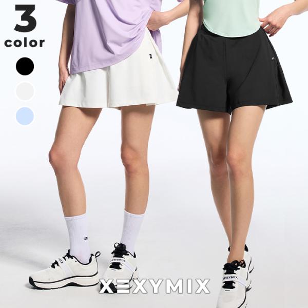 ゼクシィミックス xexymix ショートパンツ インナー付き 接触冷感 UVカット ハーフパンツ レディース ボトムス ヨガパンツ ヨガウェア トレーニングウェア フィットネスウェア ジムウェア ランニングウェア 普段着 ゼクシーミックス...