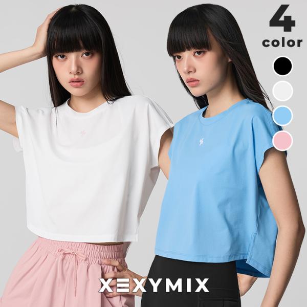 ゼクシィミックス xexymix 半袖 ドルマン レディース UVカット トップス ヨガウェア トップス ヨガトップス ピラティスウェア スポーツウェア トレーニングウェア ランニングウェア ジムウェア ゼクシーミックス xfl2ts1110