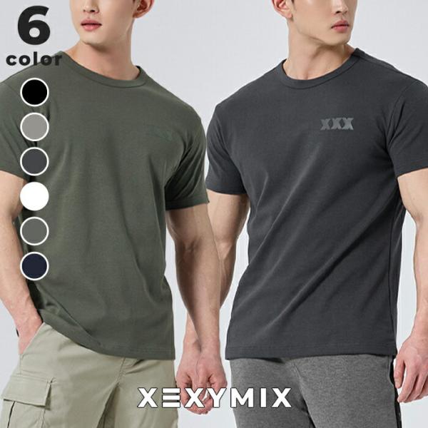 ゼクシィミックス メンズ xexymix mens 半袖 Tシャツ スポーツウェア メンズ トレーニングウェア メンズ フィットネスウェア メンズ ランニングウェア メンズ ジムウェア メンズ ゼクシーミックス XT2171G 速乾