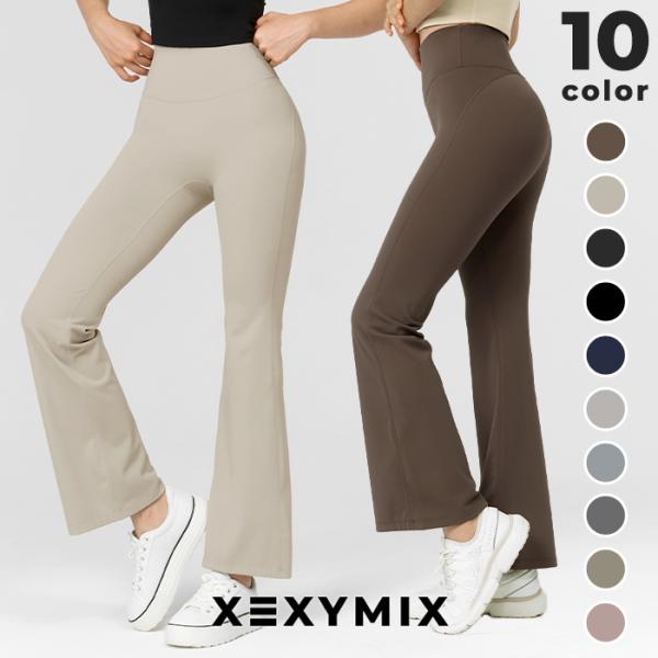 ゼクシィミックス xexymix フレアレギンス ロング丈 ショート丈 レディース ヨガレギンス ヨガパンツ ヨガウェア ピラティスウェア スポーツウェア トレーニングウェア フィットネスウェア ジムウェア ゼクシーミックス xwflg13j3　