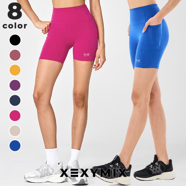 ゼクシィミックス xexymix ショートレギンス 3.5分丈 バイカーショーツ ヨガウェア スポーツウェア レディース トレーニングウェア レディース フィットネスウェア レディース ランニングウェア ジムウェア レディース ゼクシーミッ...
