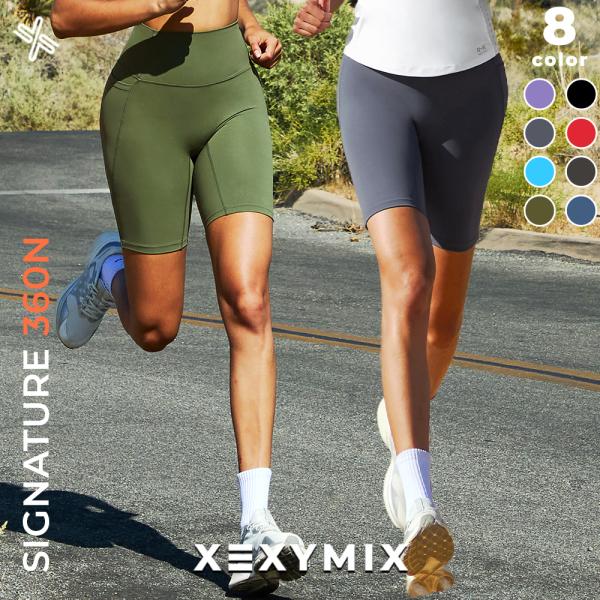 ゼクシィミックス xexymix ショートレギンス 4.5分丈 レギンス ヨガウェア スポーツウェア レディース トレーニングウェア レディース フィットネスウェア レディース ランニングウェア ジムウェア レディース ゼクシーミックス x...