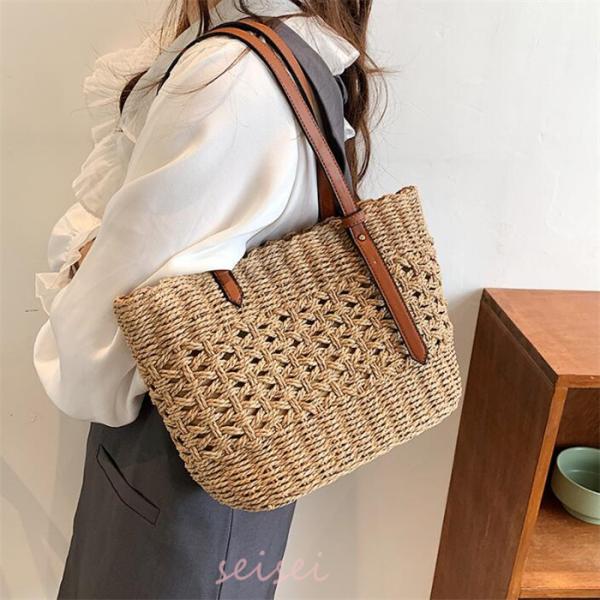 ■商品コード：SBAG035■素材：ポリエステル/分類外繊維（紙）■カラー：ベージュ、ブラウン■サイズ：縦20cm×横31cm×マチ13cm（約）■店頭及び屋外での撮影画像は、光の当たり具合で色味が違って見える場合があります。■商品の素材や...