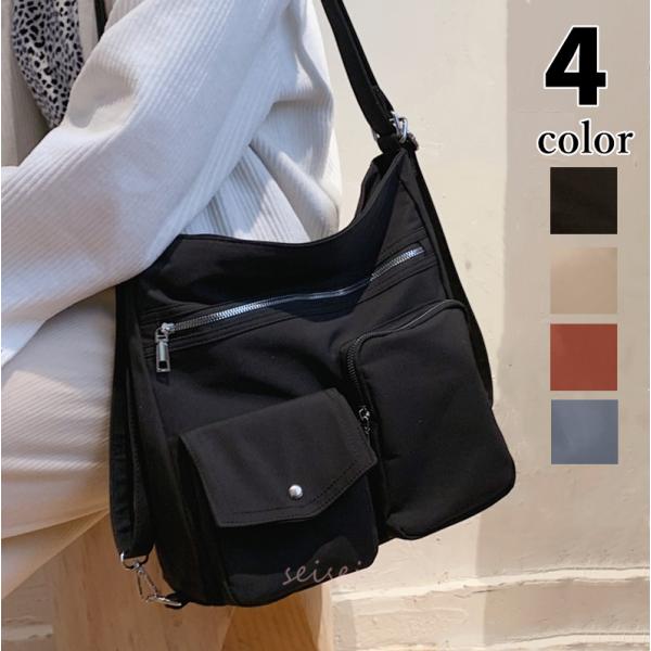 ■商品コード：SBAG045■素材：ポリエステル/ナイロン■カラー：ブラック、アイボリー、ブルー、レッド■サイズ：高さ:約29cm 底横幅:約30cm マチ:約10cm （約）ショルダー:約50-114cm（調節可、取り外し不可）重さ：約3...