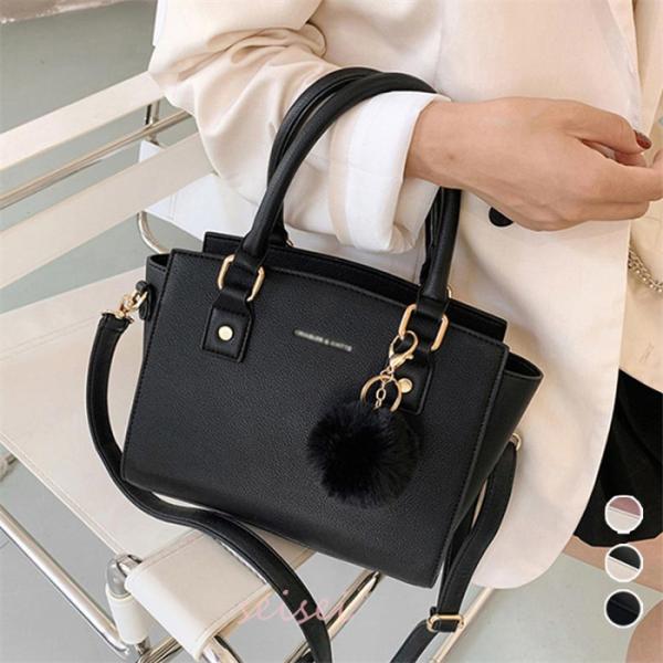 ■商品コード：SBAG053■素材：合成皮革/ポリエステル■カラー：ブラック、アイボリー*ピンク、アイボリー*ブラック■サイズ：高さ:約19cm 底横幅:約24cm マチ:約10cm重さ：約622g■店頭及び屋外での撮影画像は、光の当たり具...