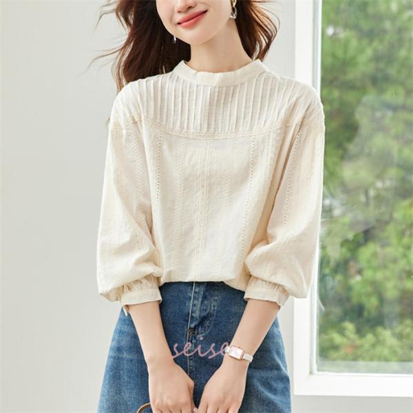 ■商品コード：STOPS025■素材：ポリエステル/シフォン■カラー：ホワイト、ベージュ■サイズ：【M】着丈62cm/袖丈47cm/肩幅51cm/身幅108cm【L】着丈63cm/袖丈48cm/肩幅52cm/身幅112cm【XL】着丈64c...