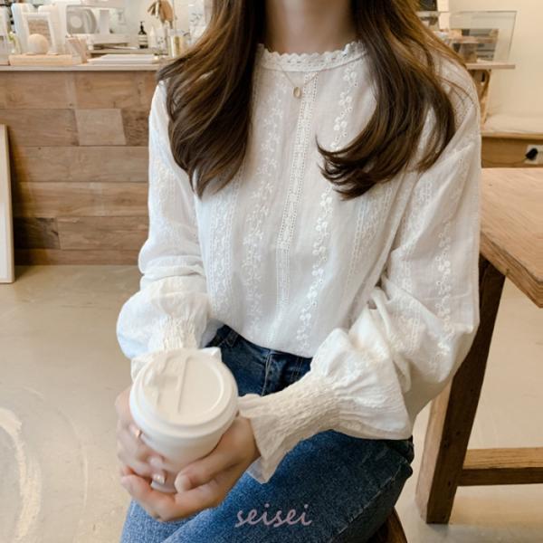 ■商品コード：STOPS030■素材：ポリエステル/シフォン■カラー：ホワイト■サイズ：【S】  着丈59cm  袖丈45cm  肩幅49cm  身幅92cm【M】  着丈60cm  袖丈46cm  肩幅50cm  身幅96cm【L】  着...