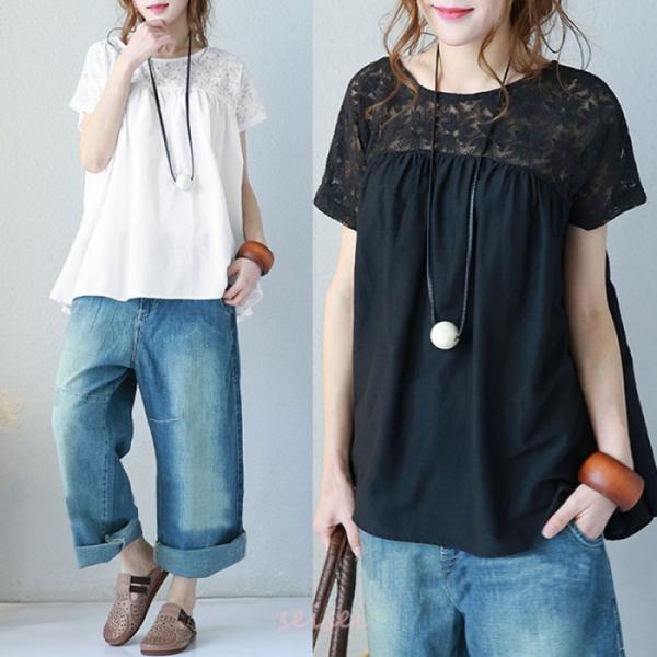 ■商品コード：STOPS031■素材：ポリエステル■カラー：ホワイト、ブラック■サイズ：（約）【M】  バスト約111cm　着丈約65cm　 肩幅約37cm　 袖丈約25cm【L】   バスト約116cm　着丈約66cm　 肩幅約38cm　...