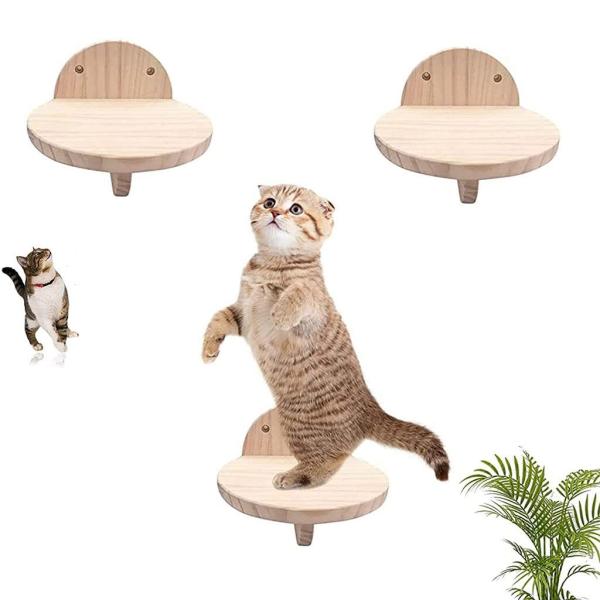 【DIYキャットウォーク壁はストレスや運動不足を和らげるのに役立ちます】猫 ステップ棚の上の板は、あなたの猫が十分にスペースを移動したり、跳び、歩くことができます。棚の高さはあなた自身で决めることができて、多くの層猫 はしごのデザインはあな...