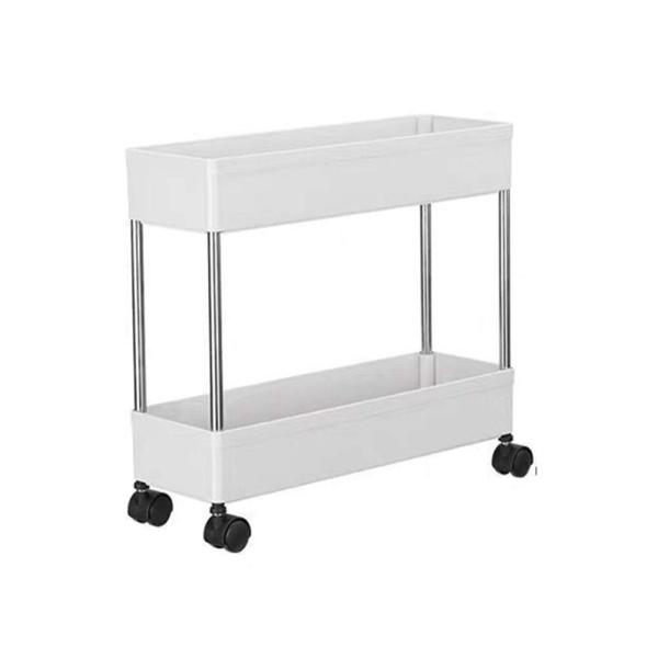 【多機能収納ラック】実用性の高い収納カート。キッチン用品だけでなく、化粧品、ベビー用品、洗濯用品、本など、さまざまな商品を収納できます。キッチンでの使用だけでなく、寝室、バスルーム、ドレッシングルーム、トイレ、キッチン、エントランス、書斎、...