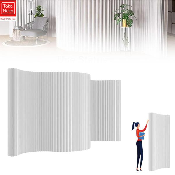 パーテーション ペーパー屏風 衝立て パーテーション玄関 目隠しアコーディオン紙の壁 折り畳み式の中島展示台で部屋 和室 区切り 編み込み 組立不要 間仕切り高さ インテリア 持ち運び可能 伸縮可能で壁プライバシー保護不要な視界から効果的に...