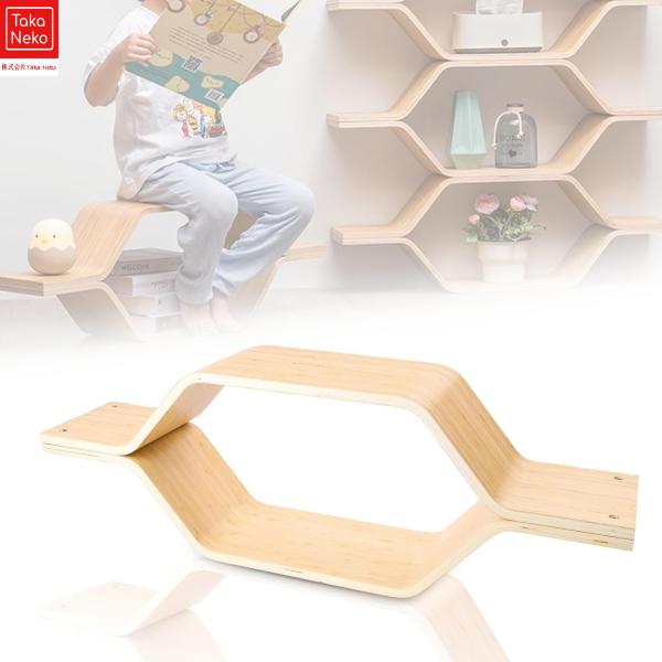 【ハニカム収納ラック】本棚は高品質のブナ材で作られており、丈夫で美しい外観です。モダンなデザインと美学を兼ね備えています。 DIYの自由な組み合わせ、実用的で美しい。【大容量】このディスプレイラックは収納ニーズを満たすことができ、通常は本、...