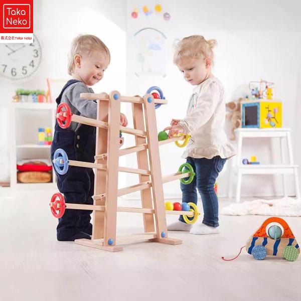 スロープ スロープトイ ラピッド ジェットコースター トラック 木製おもちゃ 知育玩具 組み立てが簡単 スライド ボール ゲーム 男の子 女の子 1歳 2歳 誕生日プレゼント