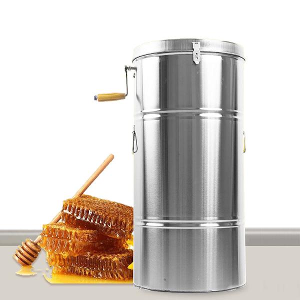 ● 堅固な構造：ステンレス製のこの蜂蜜抽出器は長期間使用でき、蜂蜜を抽出する際の時間とエネルギーを確実に節約します。● スチールドラム：このハニーエクストラクターのステンレスドラムは、高さ75cm、直径35cm、一度にたくさんのハチミツを抽...