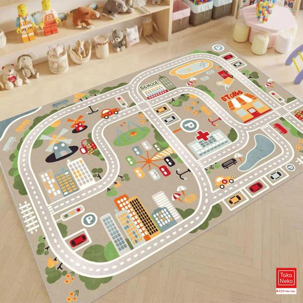 遊びマット 子供ゲームパッド 数字柄 道路交通 プレイマット カーペット 防音 防汚 洗える 抗皺不熱 防水 床暖房対応 ベビーや子供の部屋 早期教育 寝室 保育園