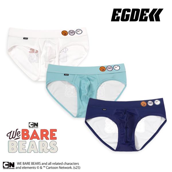 【発売日：2025年07月11日】- Special Collection -もふもふ三兄弟、トラブルメーカーで友情ガチ勢『We Bare Bears』スーパーローライズ ビキニブリーフが登場。ウエストゴムに三匹のキャラを、バックにはWe ...