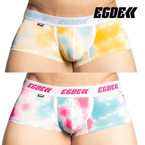 【発売日：2025年08月08日】絞り染めから着想を得たアイテム『TIE-DYE』スーパーローライズショートボクサーが登場！にじむような独特の風合いは、まるでかき氷のシロップのようなデザイン夏らしさを感じる、涼しげなイエローとピンクの2色展...