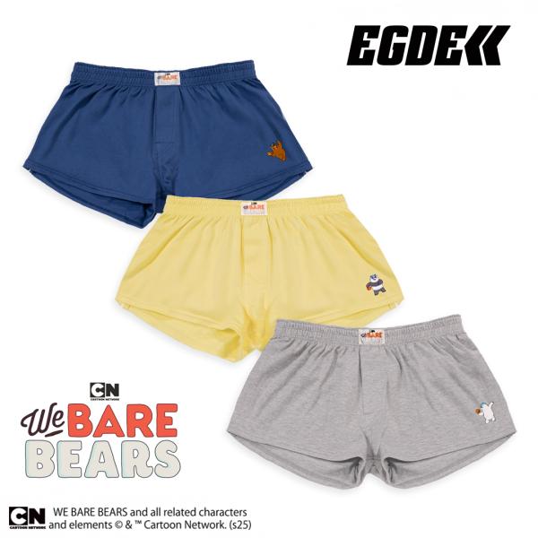 【発売日：2025年07月11日】- Special Collection -見ればわかる！クマたちの魅力、全部つまってます『We Bare Bears』スーパーローライズ トランクスが登場。裾にグリズ、パンダ、アイスベアがそれぞれ刺繍され...