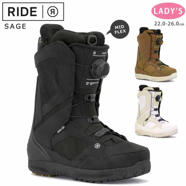 ◆ RIDE ライド スノーボード ブーツ BOA レディース ワイヤー ダイアルシステム 25-26 2026モデル SAGE セージ ◆スノーボードへの熱い情熱を胸に、リアルなスノーボーダーたちが作るアメリカンブランド。スノーボードをラ...