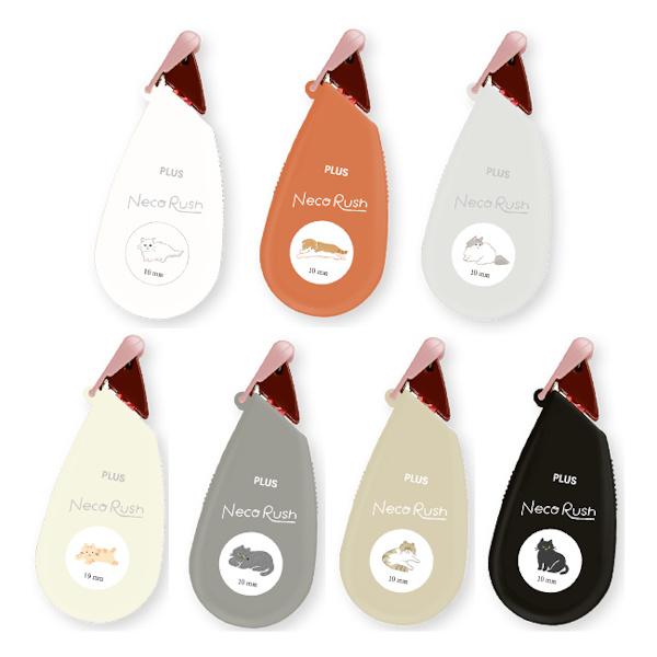 修正テープのようにテープを引くだけでデザイン柄が転写され手帳や日記、ノート、カードなどを華やかに飾れるデコレーションテープ「ネコラッシュ」<br>テープ幅：10mm<br>本体サイズ：W36×H110×D21mm&l...