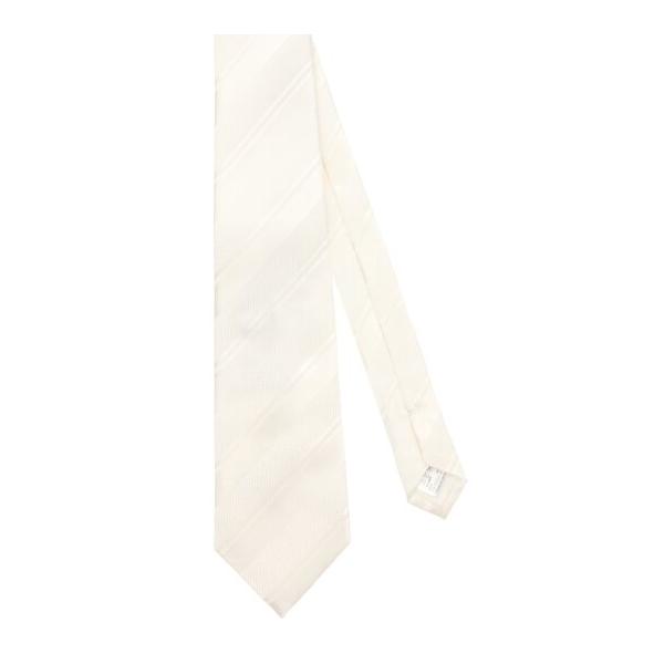 【仕様】全長:約155cm、大剣幅:約8.5cm【色】ホワイト系【柄】ストライプ【機能】OEKO-TEX(エコテックス)【ブランド】CELEBRATE collection【素材】シルク:56%、ポリエステル:44%【サイズ】9