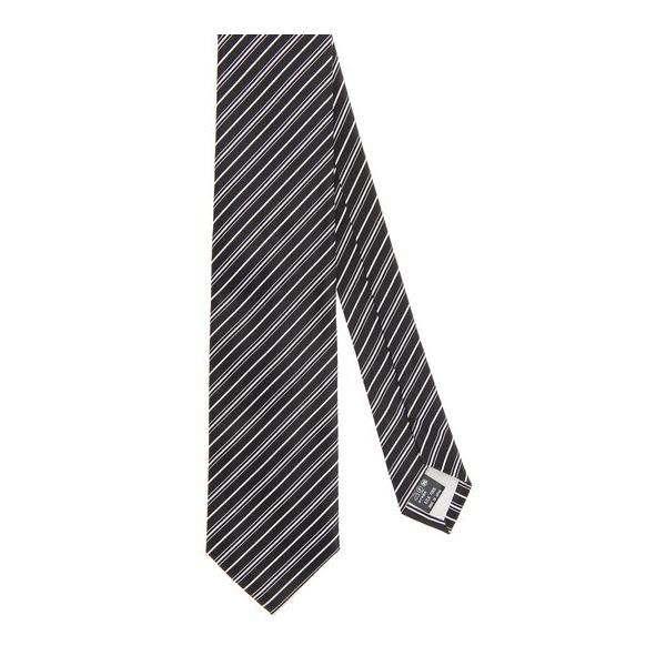 【仕様】全長:約143cm、大剣幅:約8cm【色】ブラック系【柄】ストライプ【ブランド】Savile Row【素材】シルク:100%【サイズ】1