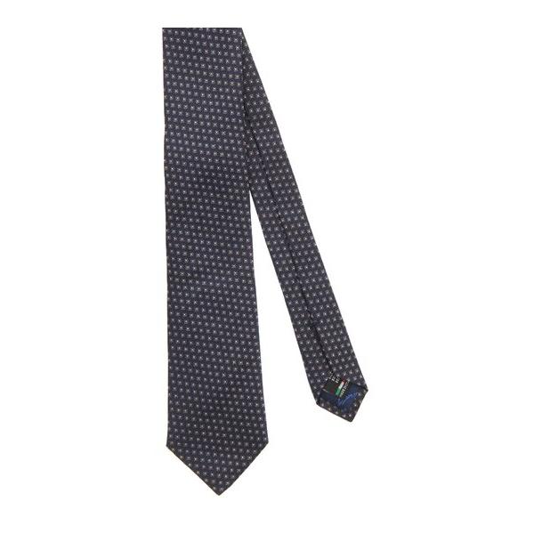 【仕様】全長:約143.0cm、大剣幅:約8.0cm【色】ネイビー系【柄】小紋【ブランド】HILTON【素材】シルク:100%【サイズ】4