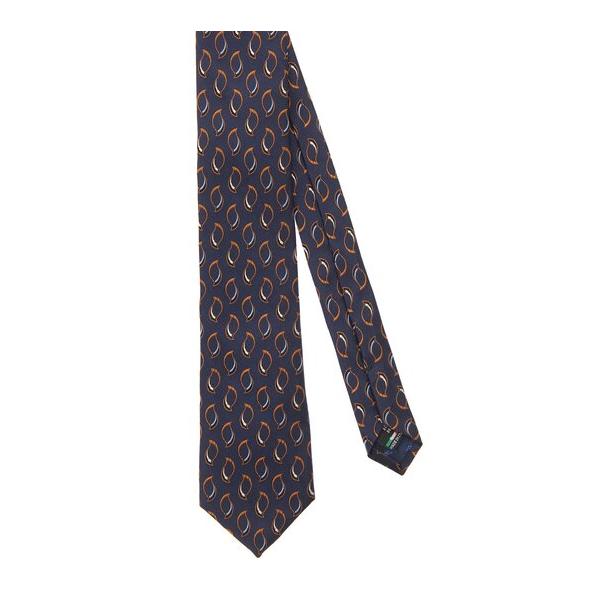 【仕様】全長:約143.0cm、大剣幅:約8.0cm【色】ネイビー系【柄】小紋【ブランド】HILTON【素材】シルク:100%【サイズ】4