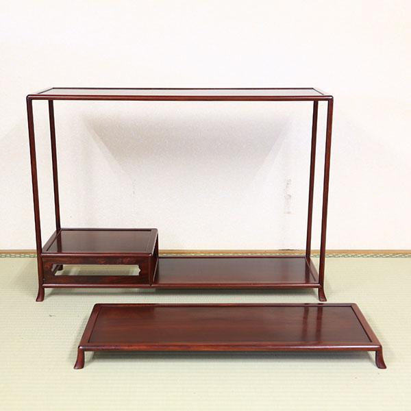 【商品説明】　盆栽飾り棚　70cm※この商品は中古品になります。多少の細かいキズや汚れなどがある場合があります。（返品不可）それでも構わないという方のみお買い上げ願います。【サイズ】　高さ：約50.0cm　幅：約70.0cm　奥行：22.0...