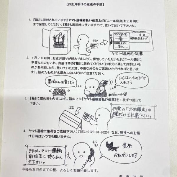 遊恵盆栽：門松返送サービス(門松大1.2ｍ専用)※門松発送完了後に返送をご希望されるお客様の専用ページとなります。※ご注文確認後、当店より郵送(ネコポス便)にて着払い伝票をお送りいたします。伝票がお手元に届きましたら、商品を箱に入れていただ...