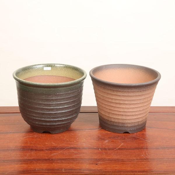 国産・萬古焼（ばんこやき）　深鉢　愛知県四日市市の窯で焼かれた陶器です。サイズ　鉢径：約19.0cm　高さ：約15.0cm＊数量物の為、若干の色の違い(色むら)があります。