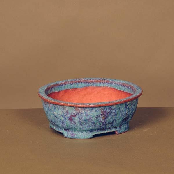 商品情報　浜重兵衛(じゅうべい)　楕円鉢現代小鉢作家。大阪で作陶されています。元々、盆栽が好きな方ですので、成育に適したものを作陶されています。ぽってりと釉薬を使用され、重量感があります。　鉢幅：約15.5cm 　高さ：約6.0cm　奥行：...